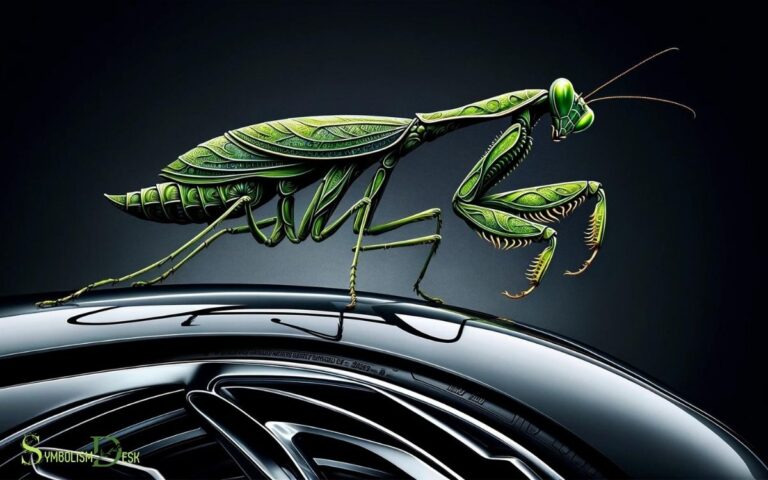 Praying Mantis On Car Symbolism: Mindfulness!